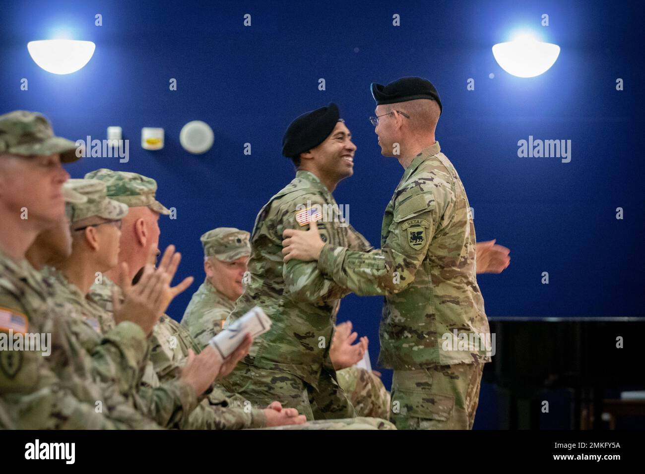 Capt. Derrick R. Hall, commander of Intelligence & Sustainment Company ...