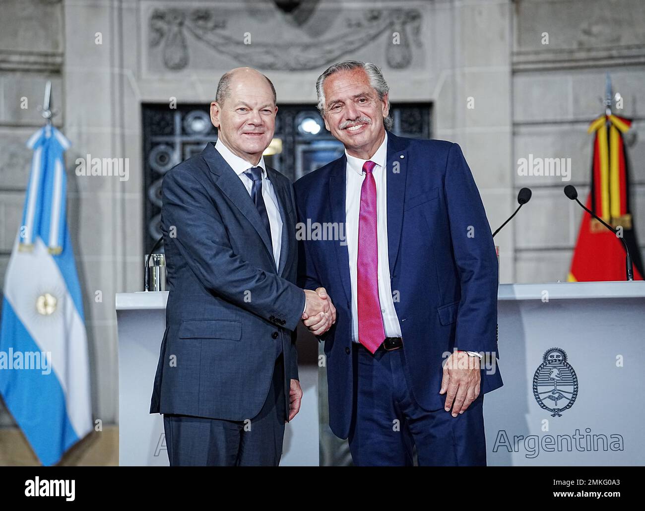 Buenos Aires, Argentina. 28th Jan, 2023. German Chancellor Olaf Scholz ...