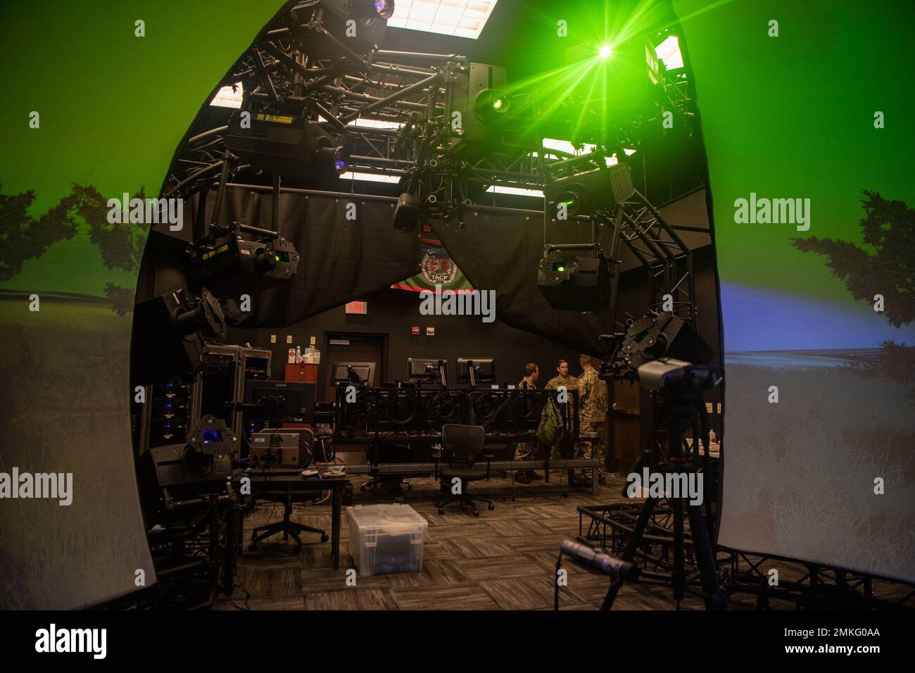 U.S. Air Force 1st Lt. Christopher Vaughan, center, air advisor mission ...
