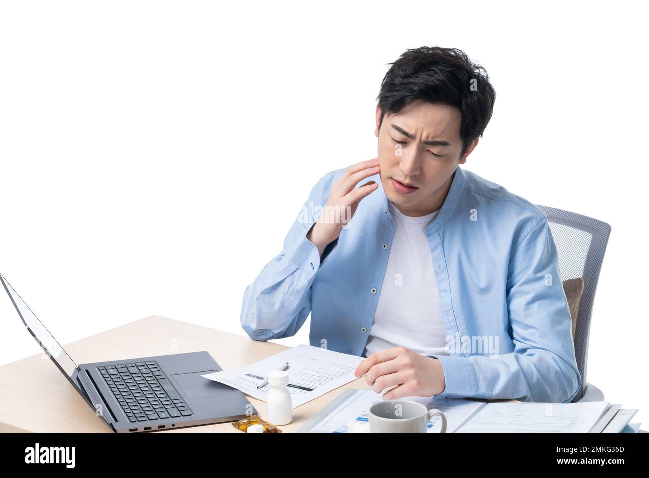 The young man a cold Stock Photo - Alamy