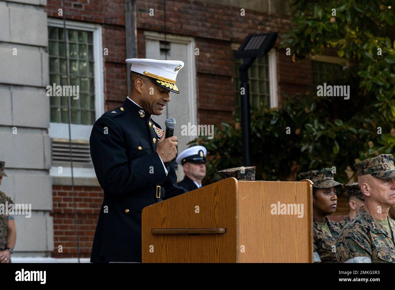 U.S. Marine Corps Brig. Gen. Calvert Worth Jr., 2d Marine Division ...