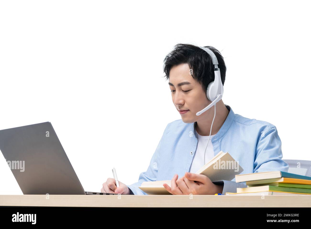 Young men who use a computer Stock Photo - Alamy