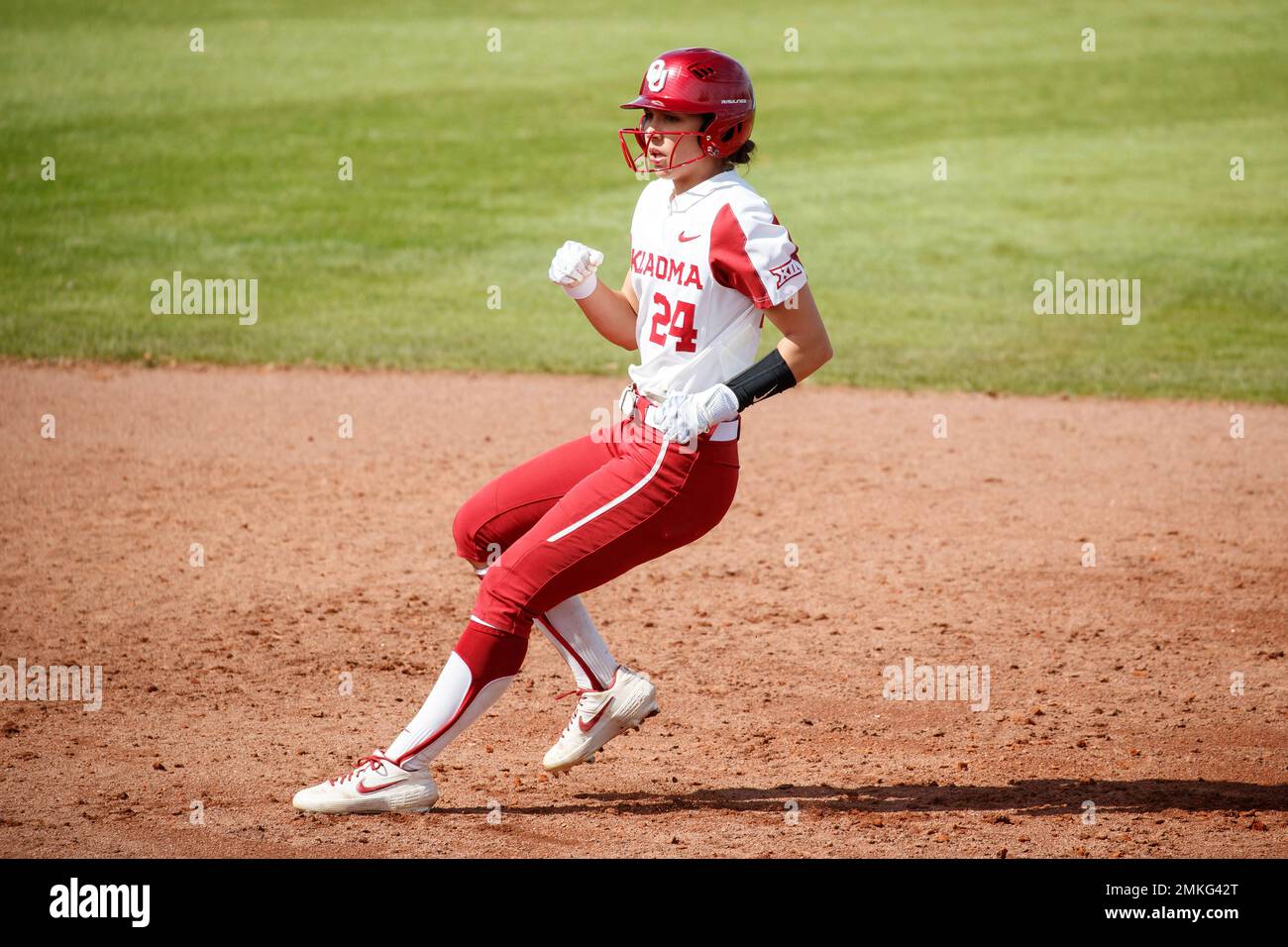 Oklahoma center fielder Reagan Rogers #24 during an NCAA softball game ...