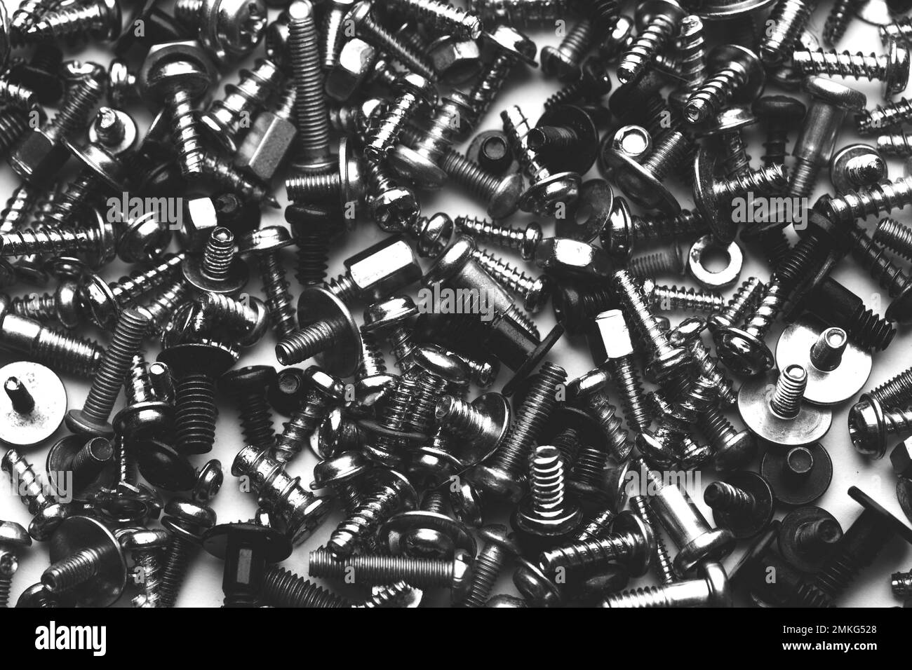 close up assortment many different bolts and screws Stock Photo - Alamy