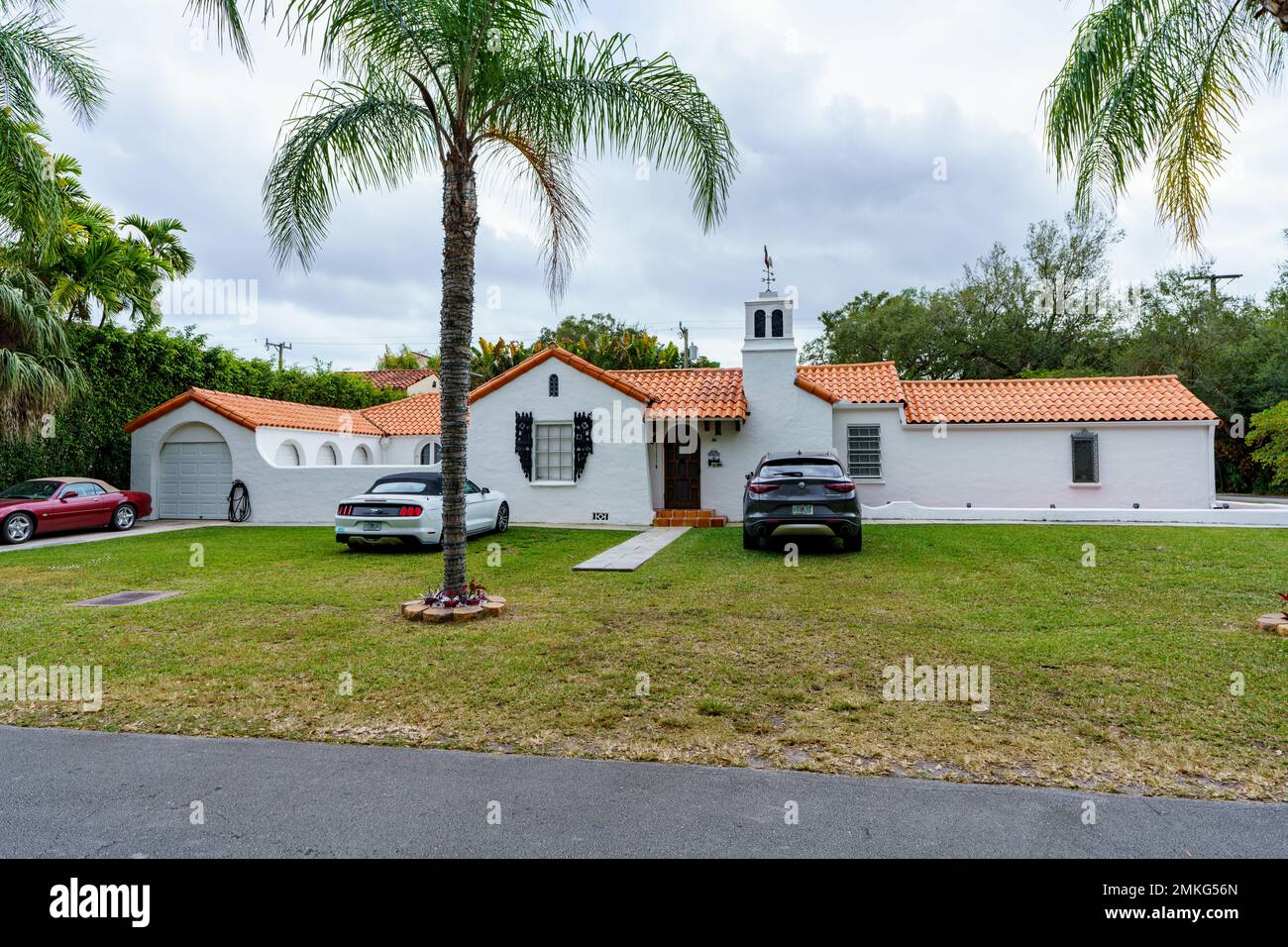 Coral Gables, FL, USA - January 28, 2023: Photo of a historic landmark ...