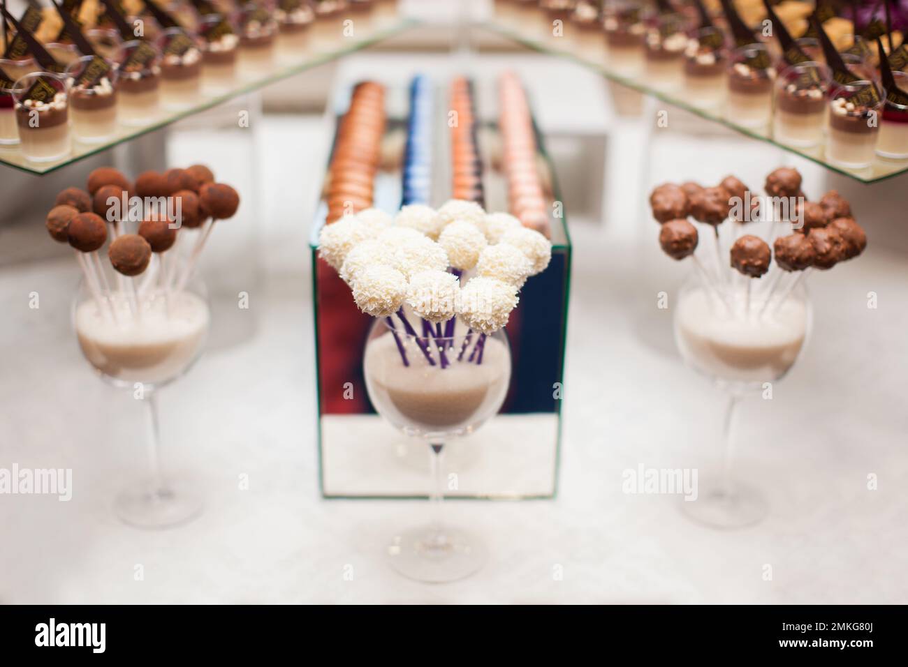 candy bar sweets on the table, celebration Stock Photo - Alamy