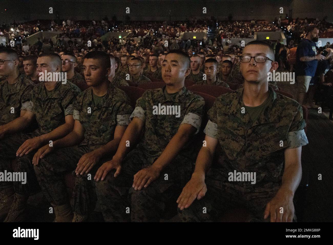 New U.S. Marines with Kilo Company, 3rd Recruit Training Battalion ...