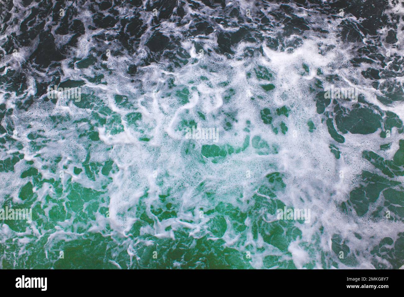 sea waves of green water top view Stock Photo - Alamy