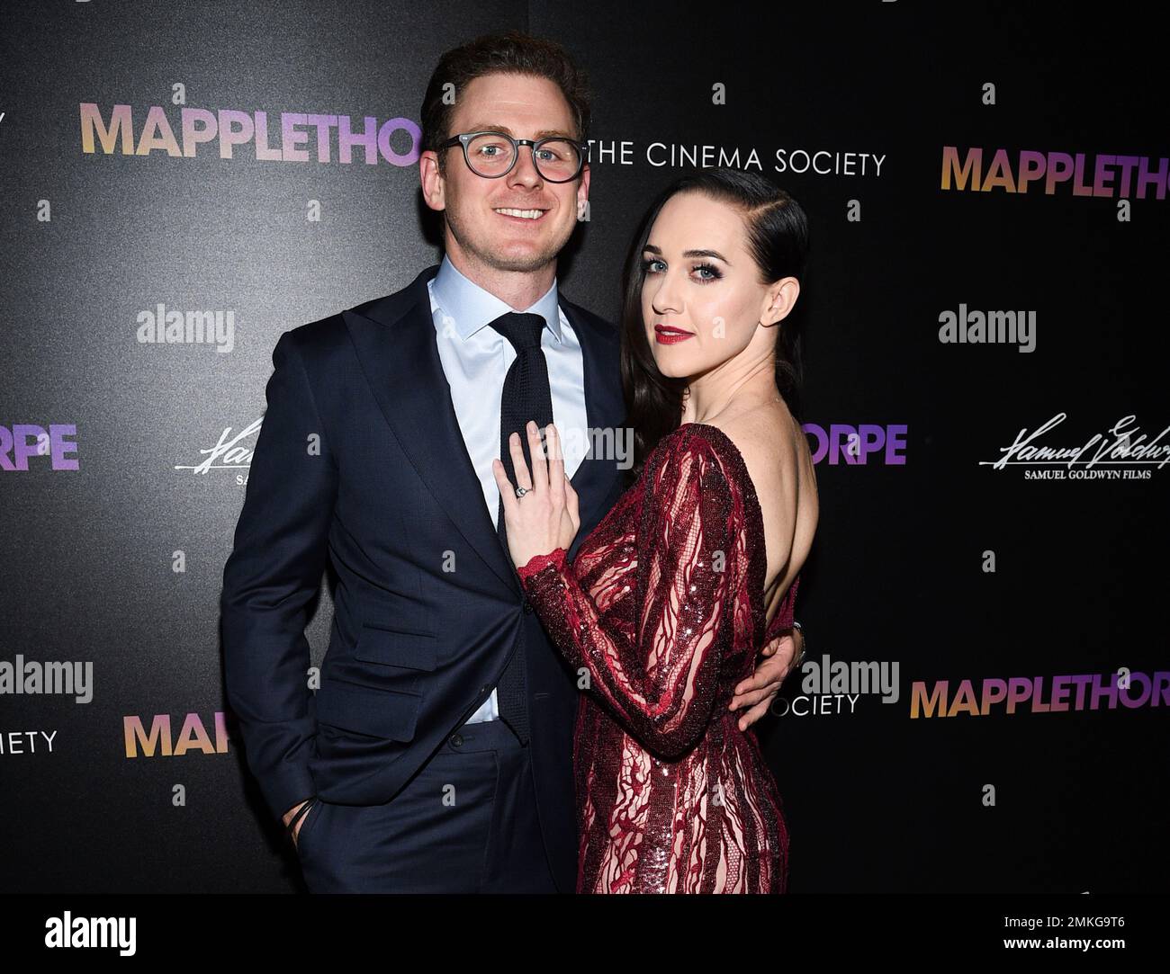 Actress Lena Hall and boyfriend Jonathan Stein attend a special screening of "Mapplethorpe ...