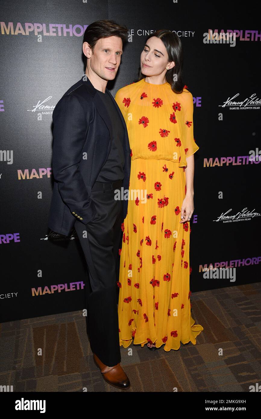 Actors Matt Smith, left, and Marianne Rendon pose together at a special ...