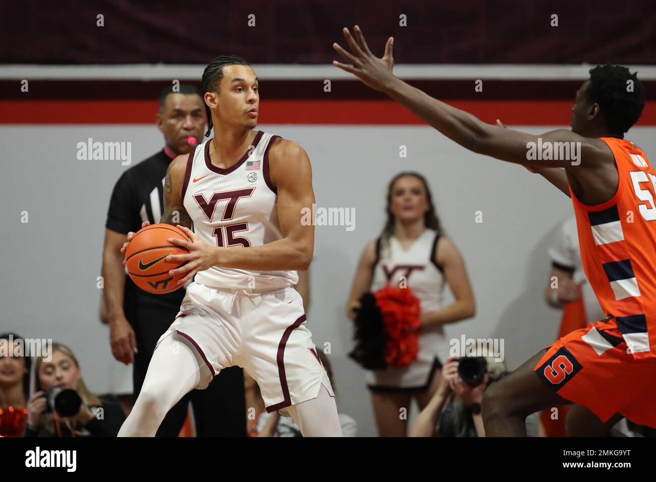 Blacksburg, Virginia, USA. 28th Jan, 2023. Virginia Tech Hokies center ...