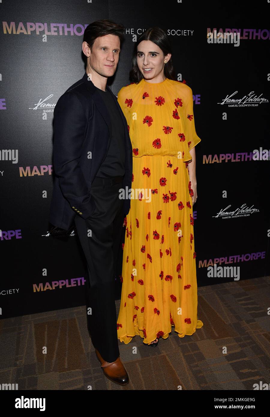 Actors Matt Smith, left, and Marianne Rendon pose together at a special ...
