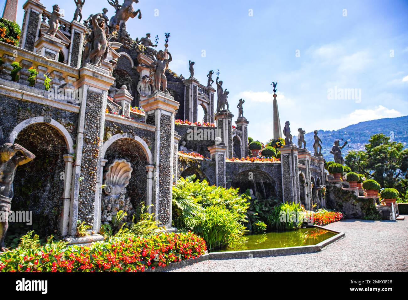 Italian style baroque Garden on Isola Bella, in isole borromee islands ...