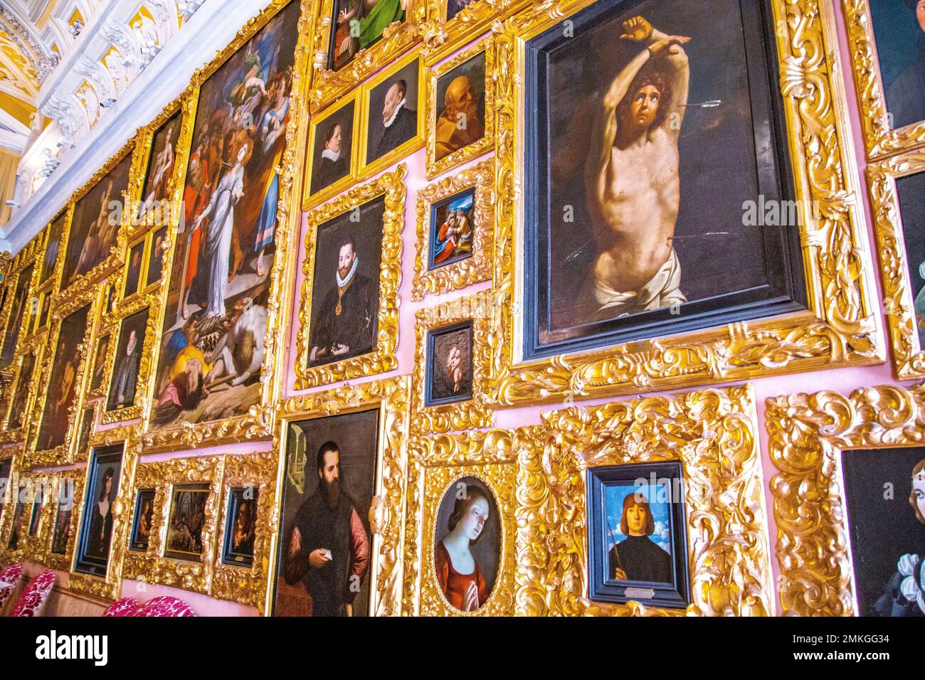 Palazzo Borromeo, Palace Interior view in Isola Bella, Isole Borromee ...