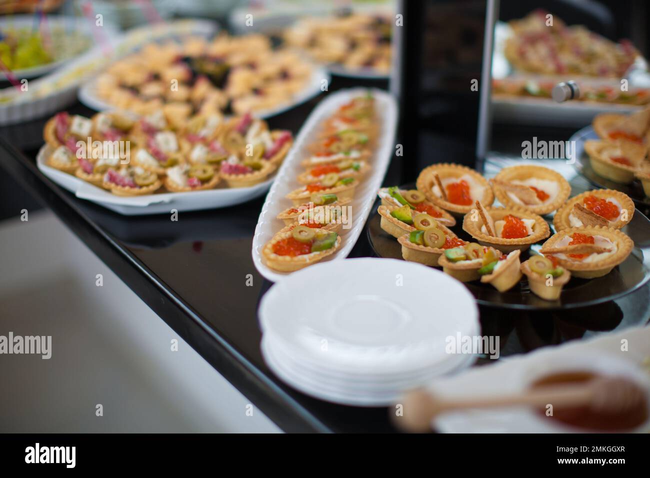 delicious holiday snacks on the table, the food is gourmet Stock Photo ...