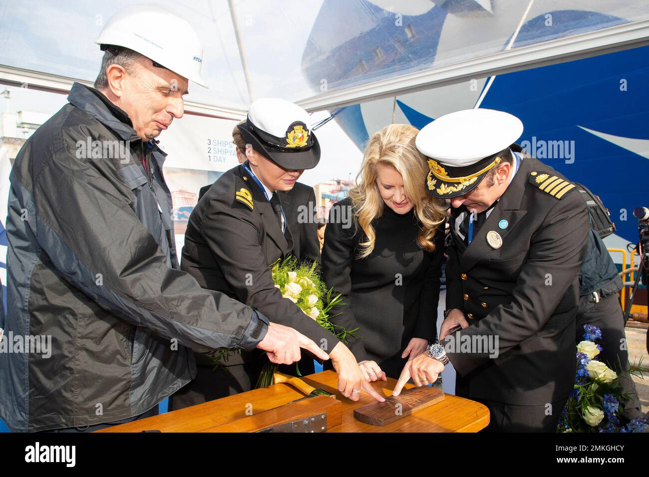 Roberto Olivari, Kerry Ann Wright, Jan Swartz and Captain Michele Tuvo ...