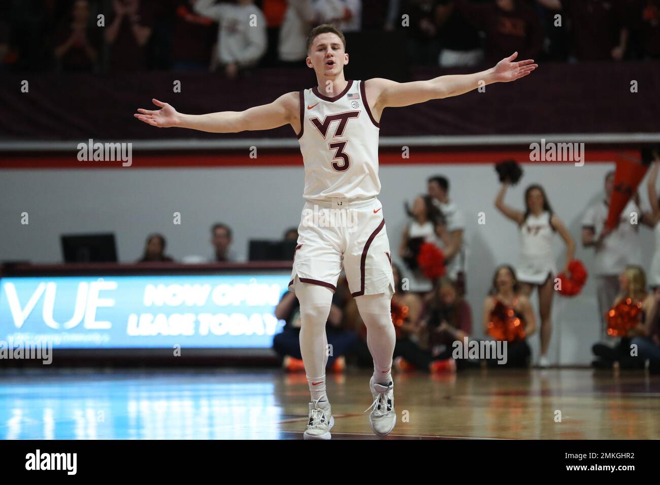 Blacksburg, Virginia, USA. 28th Jan, 2023. Virginia Tech Hokies guard ...