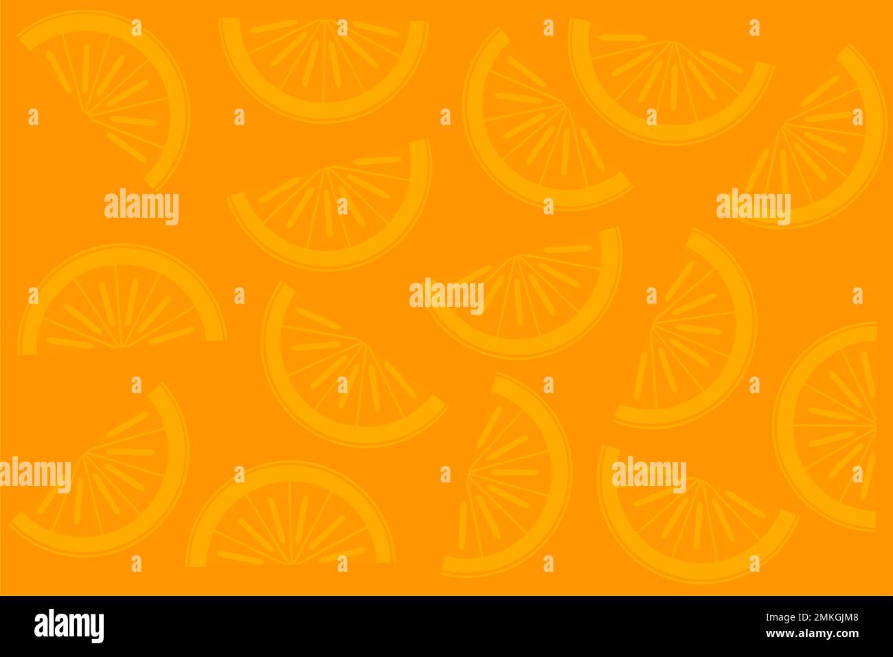 seamless pattern of cheerful abstract oranges in orange color, on an ...