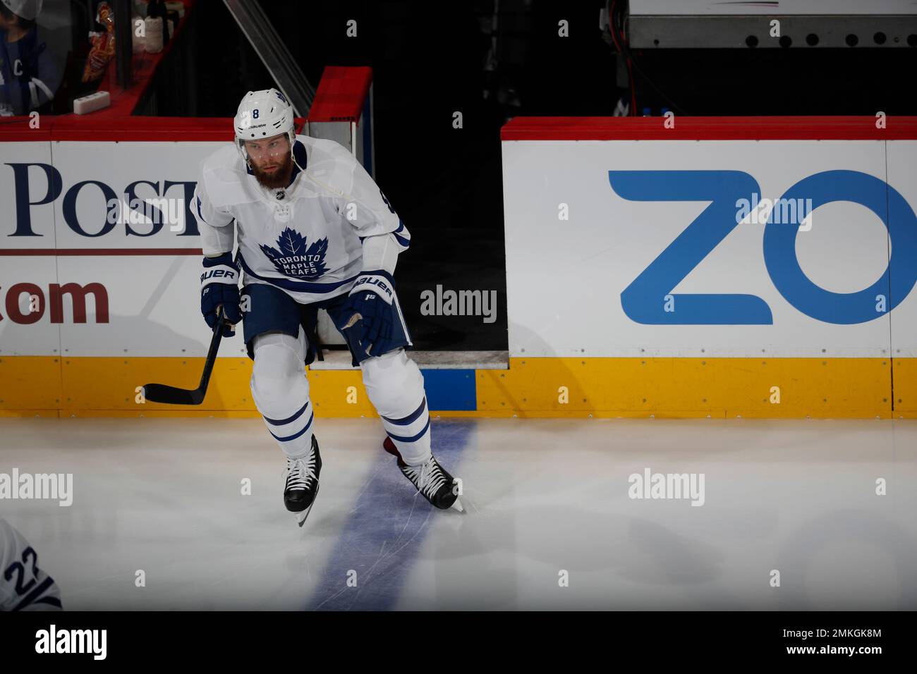 Toronto Maple Leafs defenseman Jake Muzzin (8) Tin the first period of ...