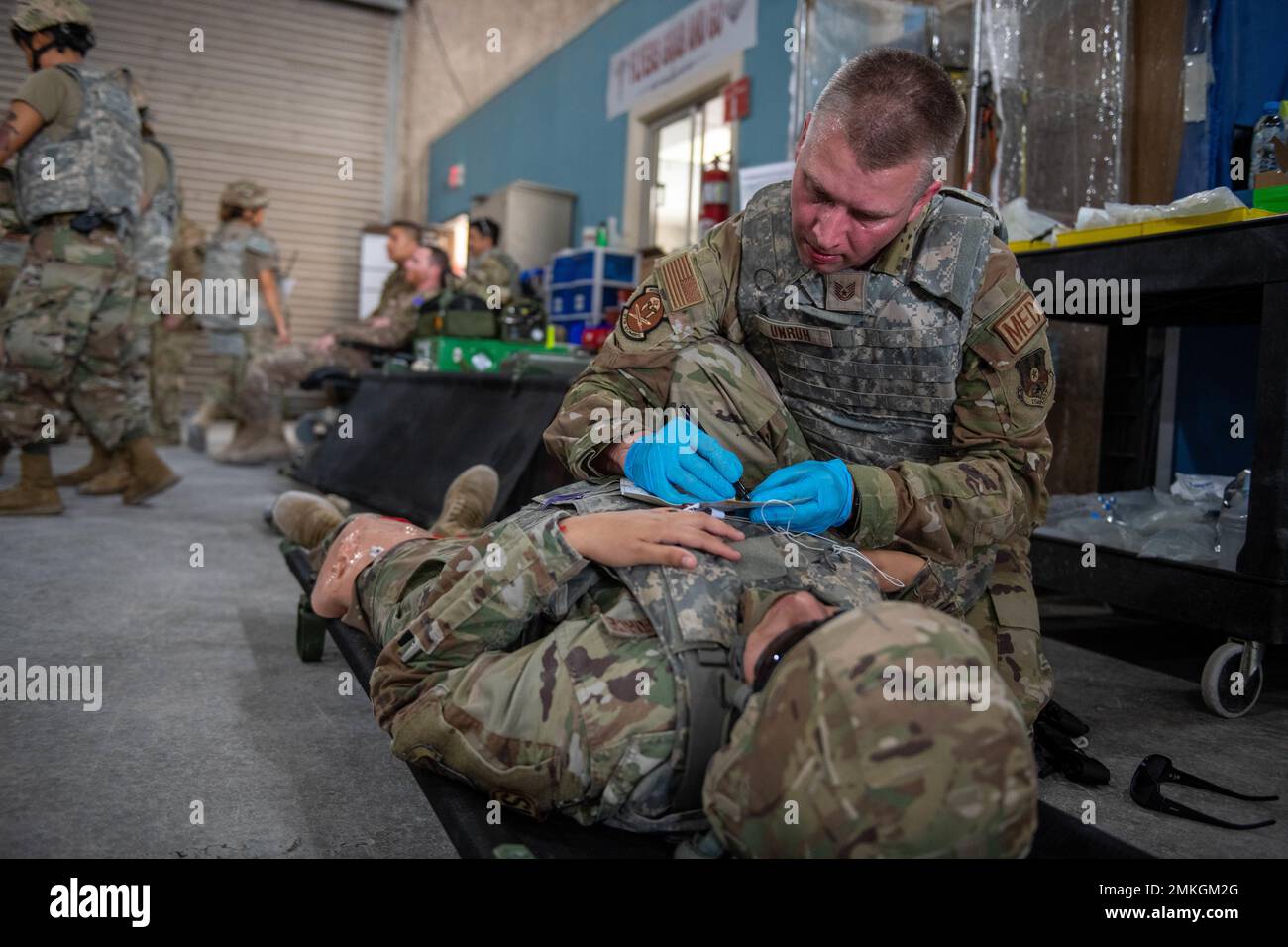 U.S. Air Force Tech. Sgt. Michael Unruh, a medic with the 379th ...