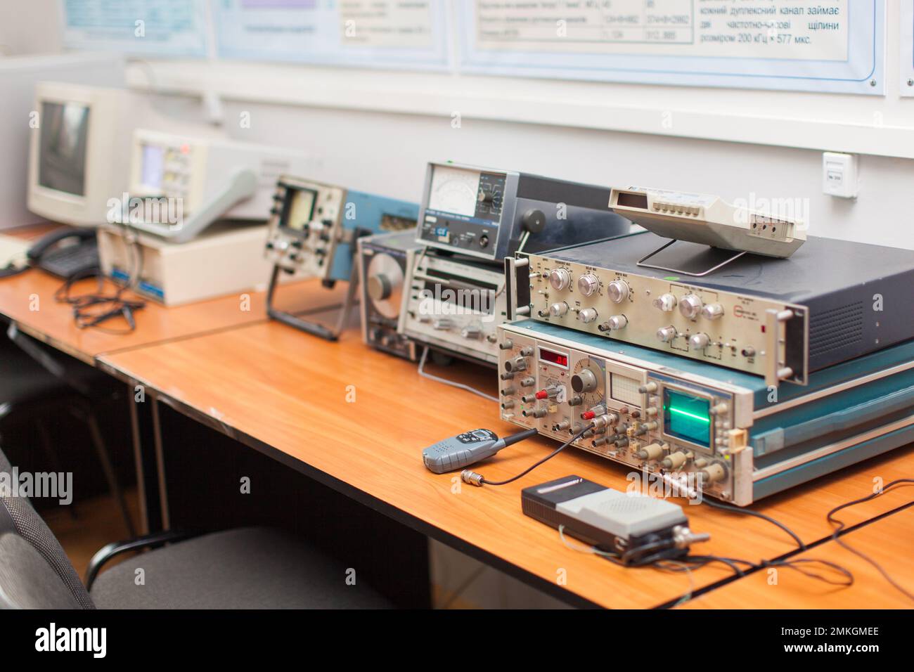 engineers work with electrical measuring devices Stock Photo - Alamy