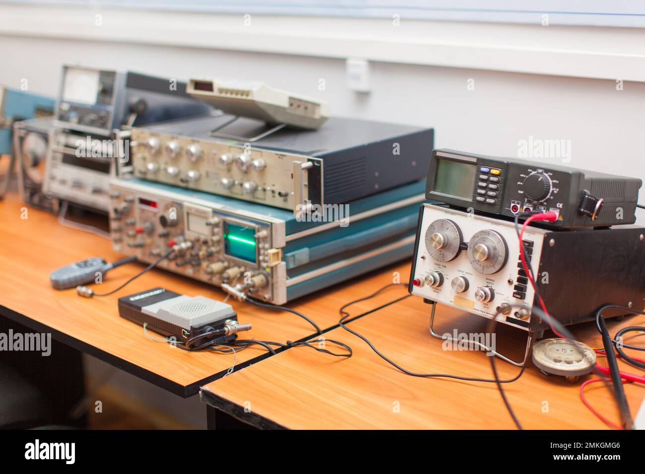 engineers work with electrical measuring devices Stock Photo - Alamy