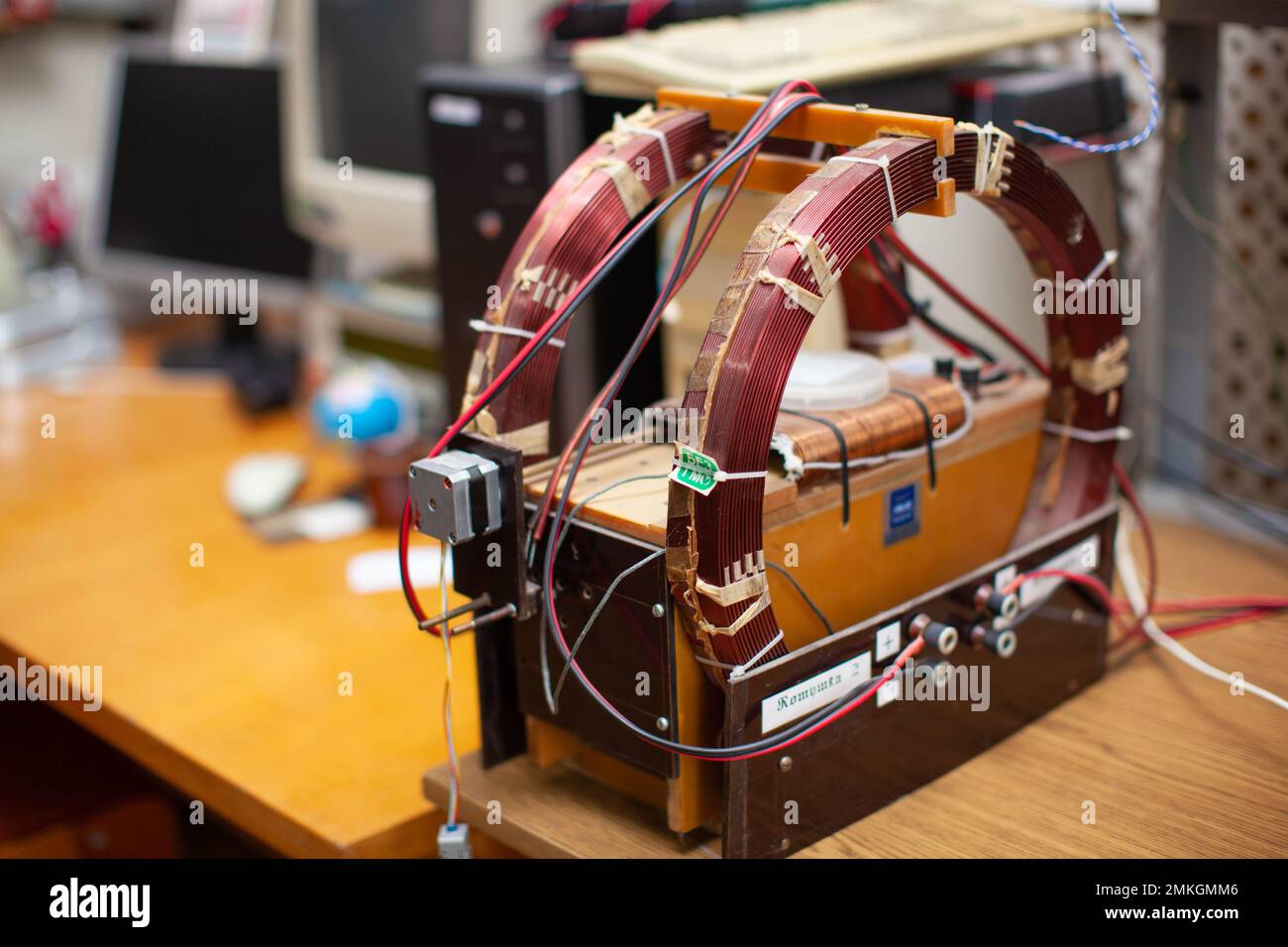 engineers work with electrical measuring devices Stock Photo - Alamy