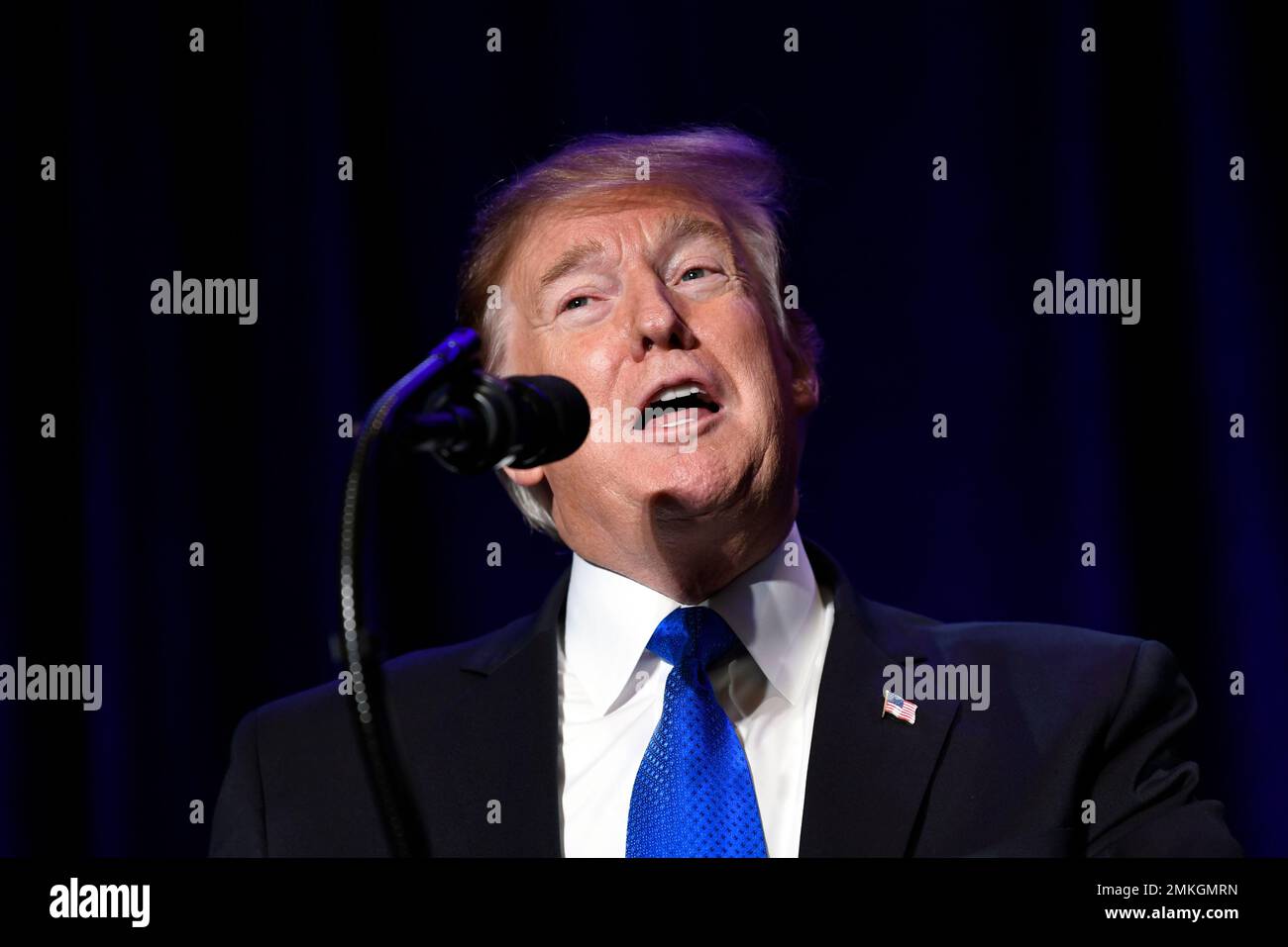 President Donald Trump speaks at the Major County Sheriffs and Major ...