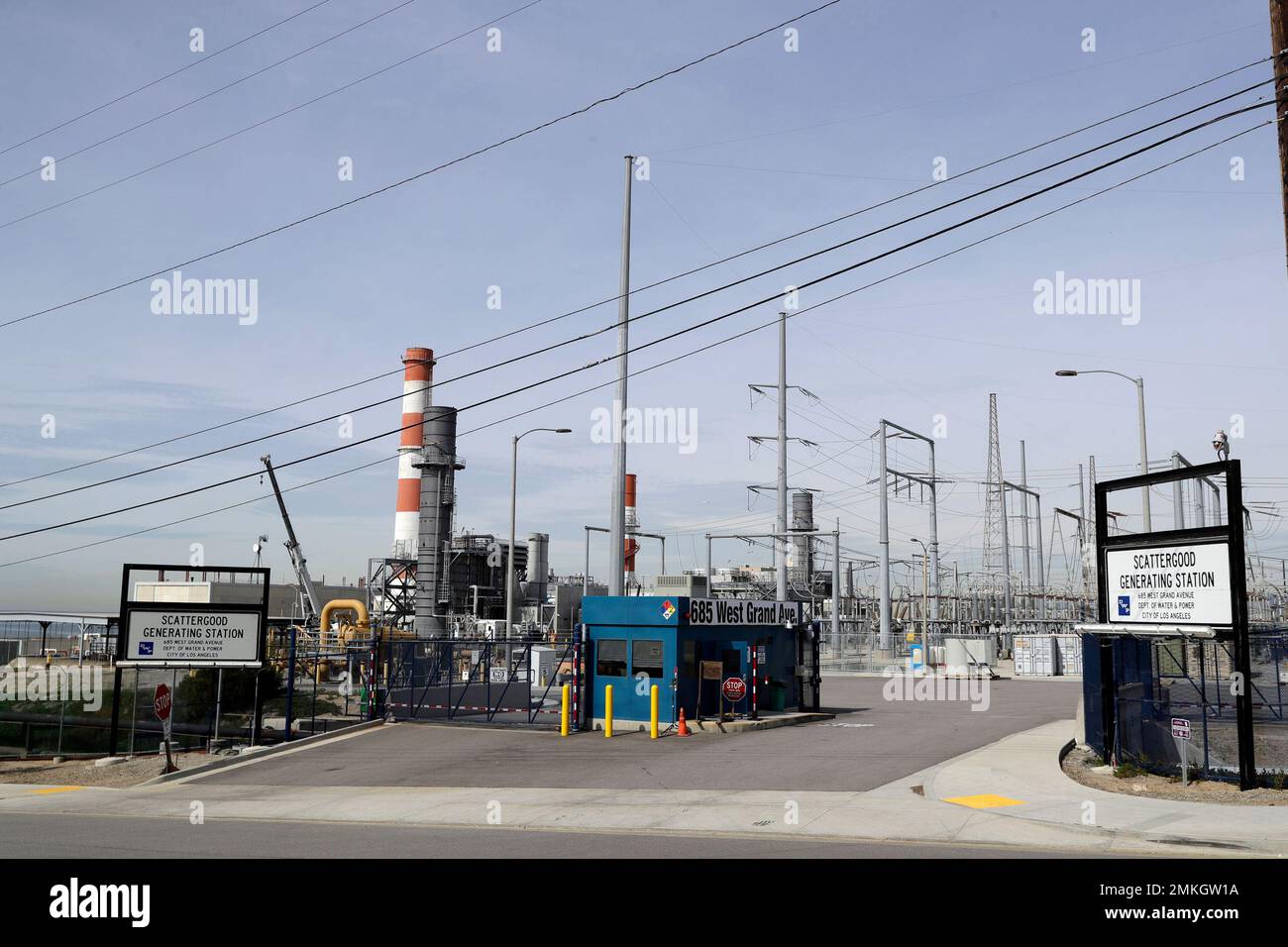 The entrance to the Scattergood power plant is seen Tuesday, Feb. 12 ...