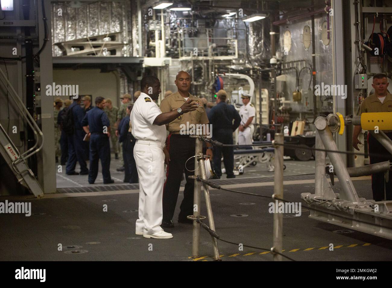 U.S. Marine Corps Lt. Gen. Brian W. Cavanaugh, right, the commanding ...
