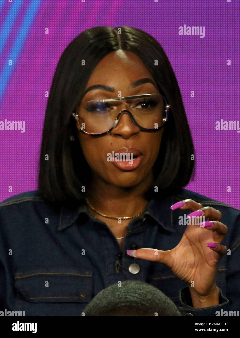 Tetona Jackson participates in the "Boomerang" panel during the BET ...