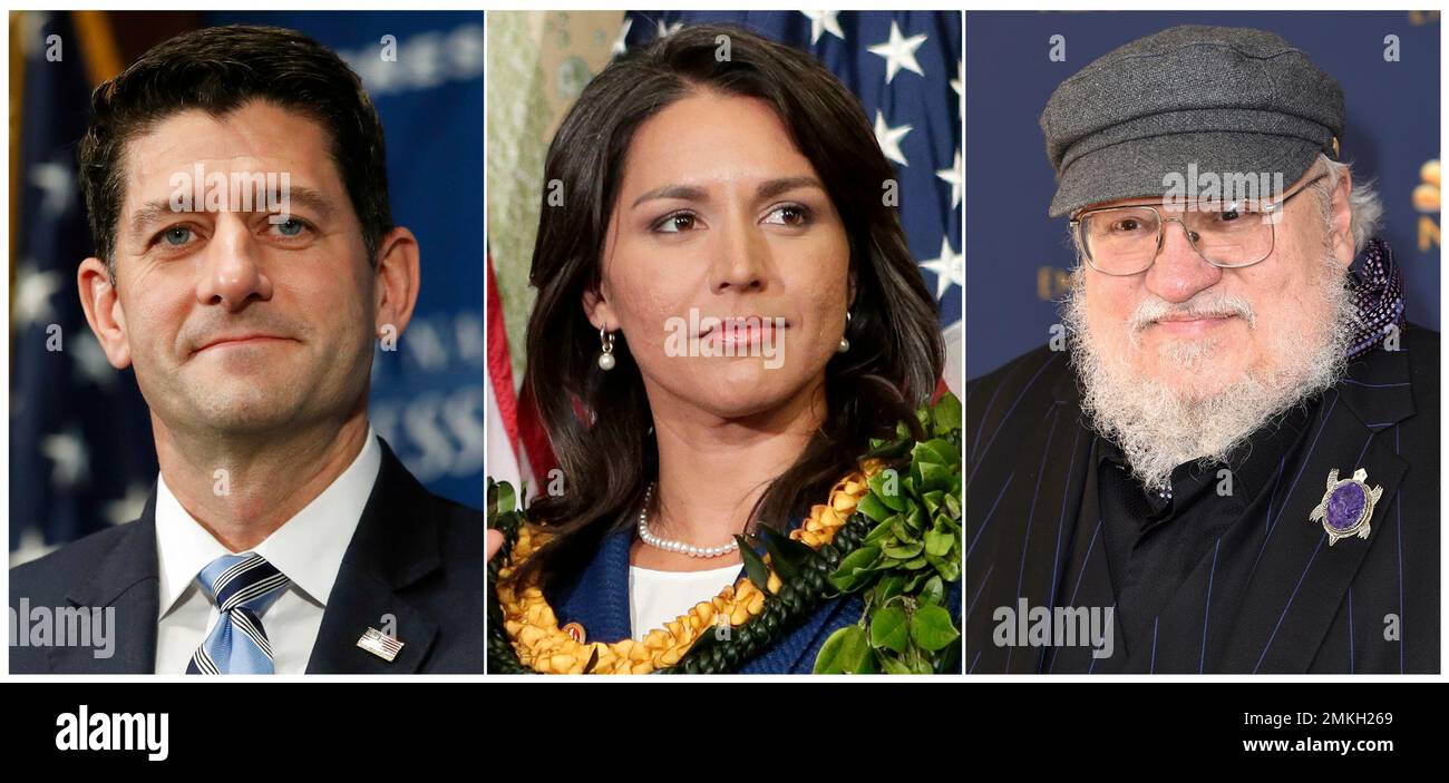 This combination photo shows former U.S. House Speaker Paul Ryan, from ...