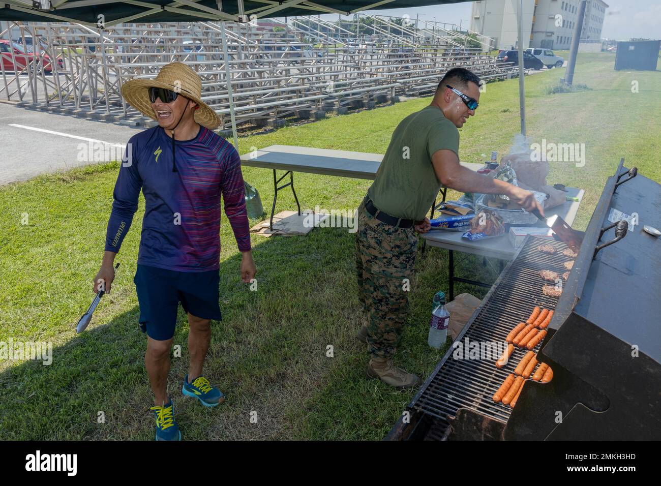 U.S. Marine Corps Master Sgt. Rigoberto Ramirez, left, the Rations ...