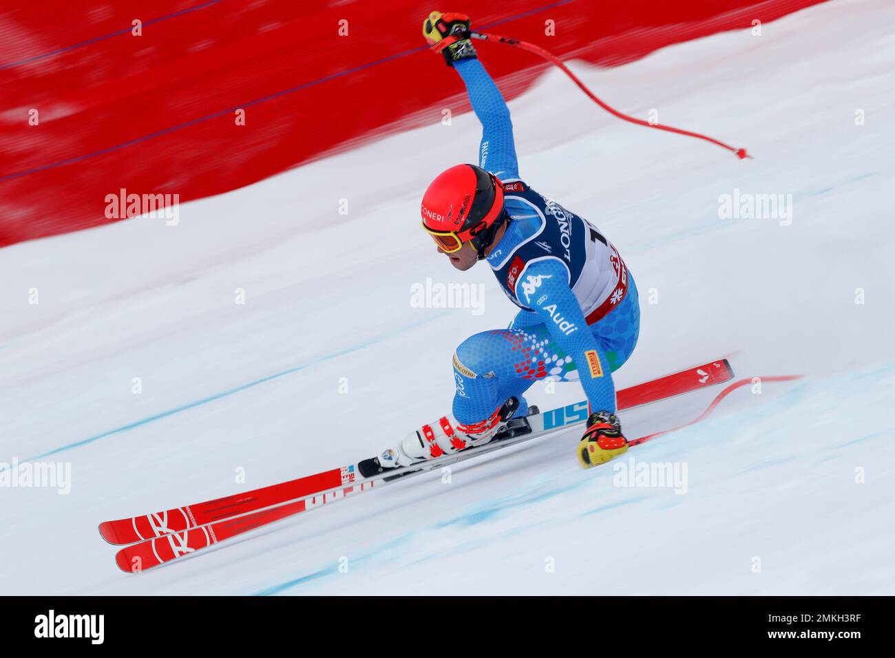 Italy's Christof Innerhofer speeds down the course during the downhill ...