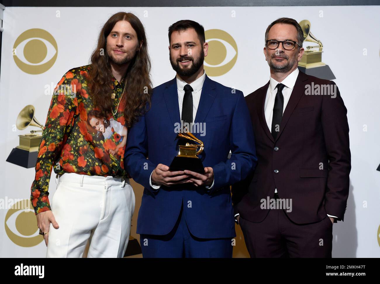 Ludwig Goransson, from left, Riley Mackin and Mike Bozzi pose in the ...