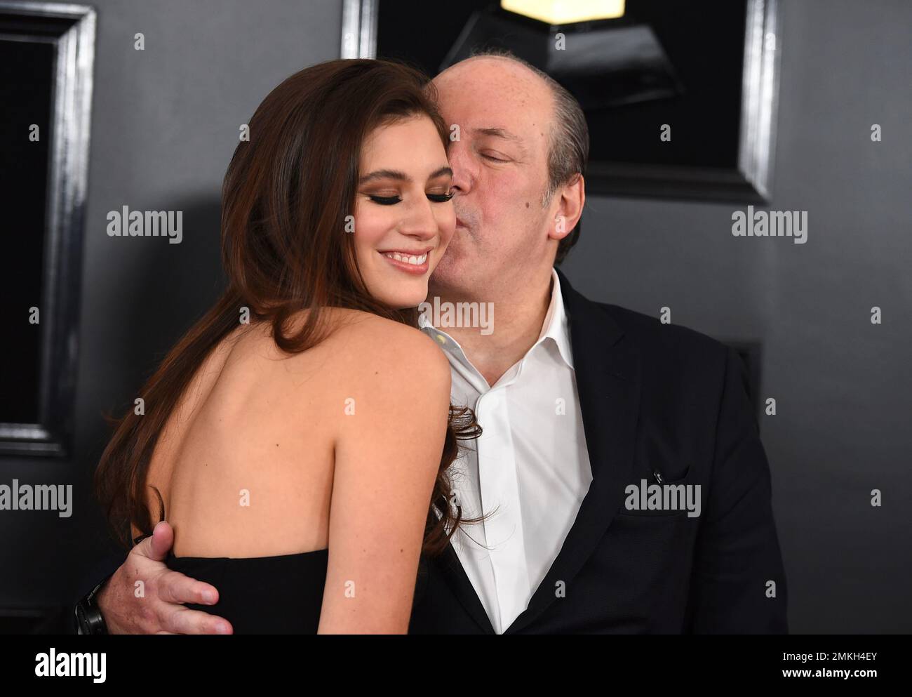 Hans Zimmer, right, and Annabel Zimmer arrive at the 61st annual Grammy ...