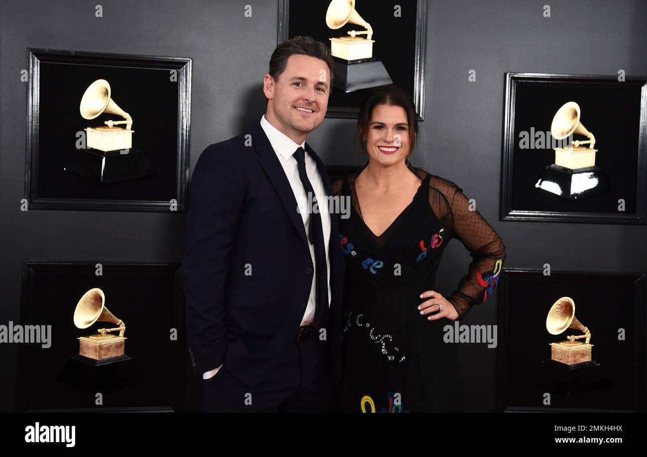 David Hodges and Kate Hodges arrive at the 61st annual Grammy Awards at ...
