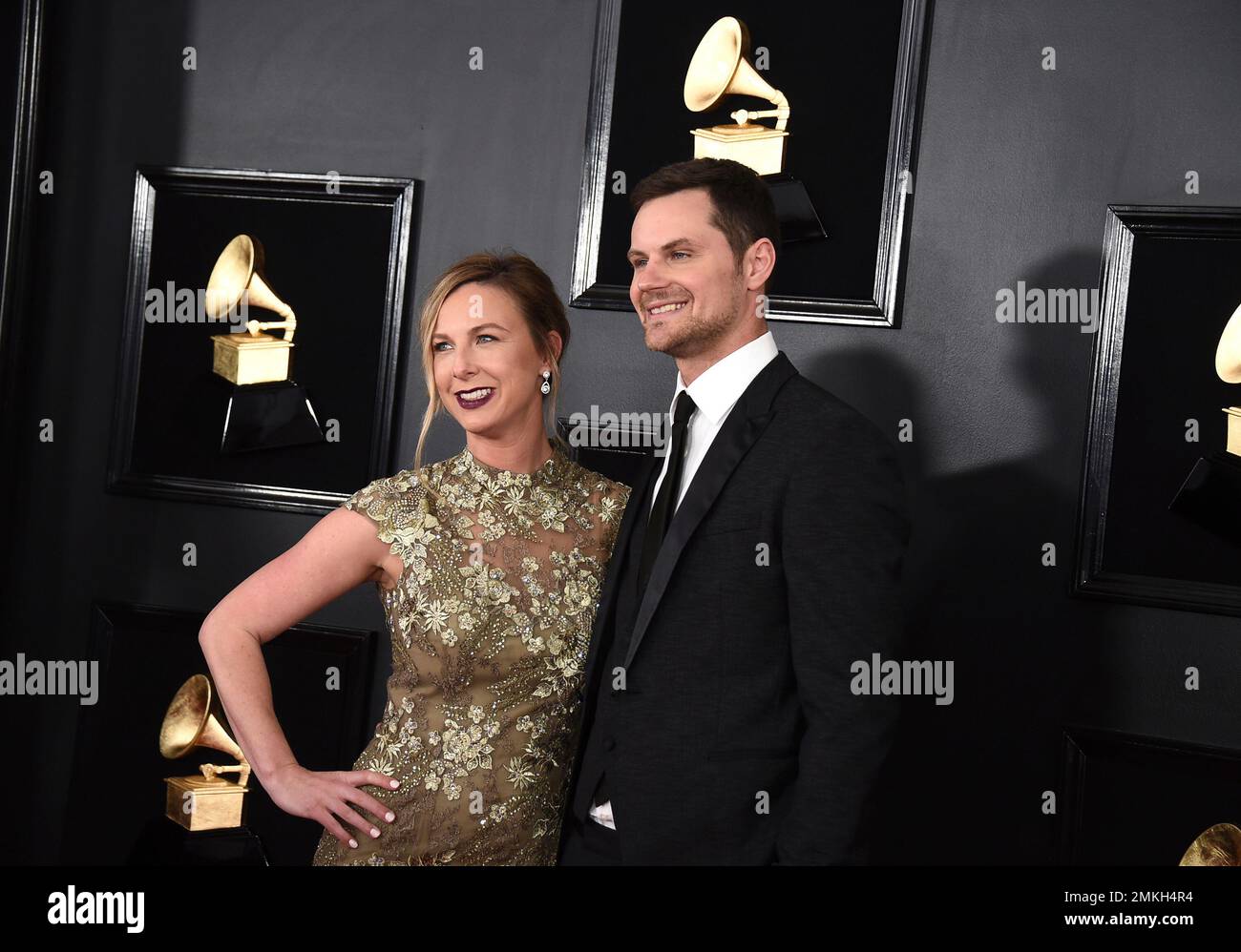 Rachel Culver and Caleb Culver arrive at the 61st annual Grammy Awards ...