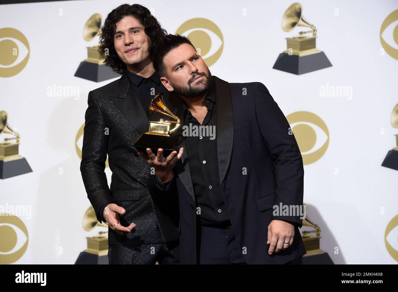 Dan Smyers, left, and Shay Mooney, of Dan + Shay, winners of the award ...