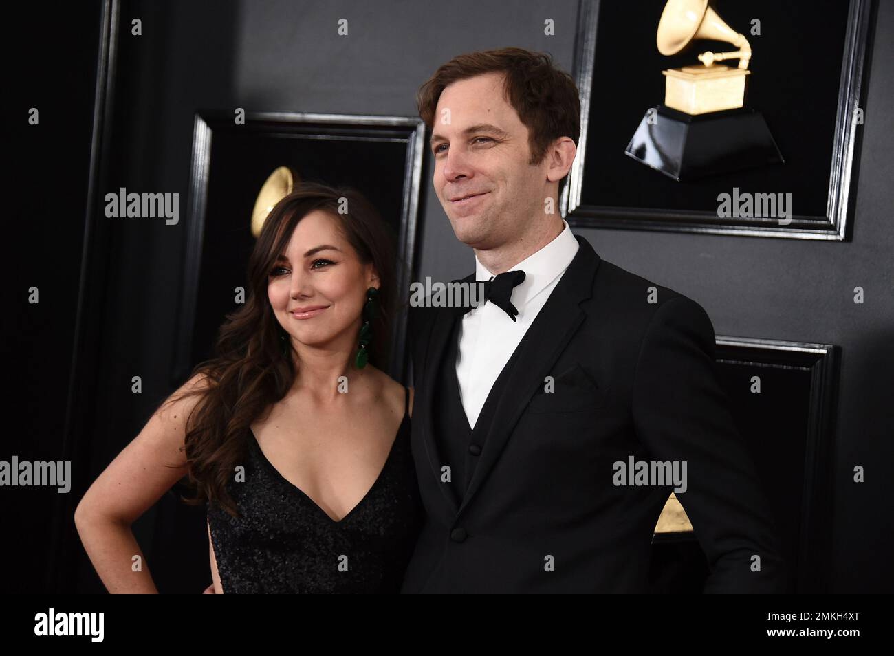 Robbie Lackritz, right and guest arrive at the 61st annual Grammy ...