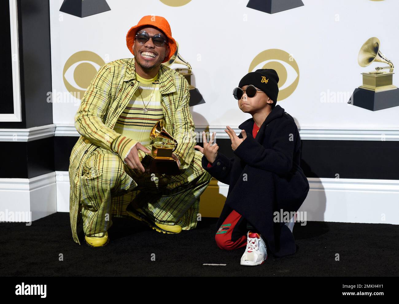 Anderson .Paak, left, winner of the award for best rap performance for ...
