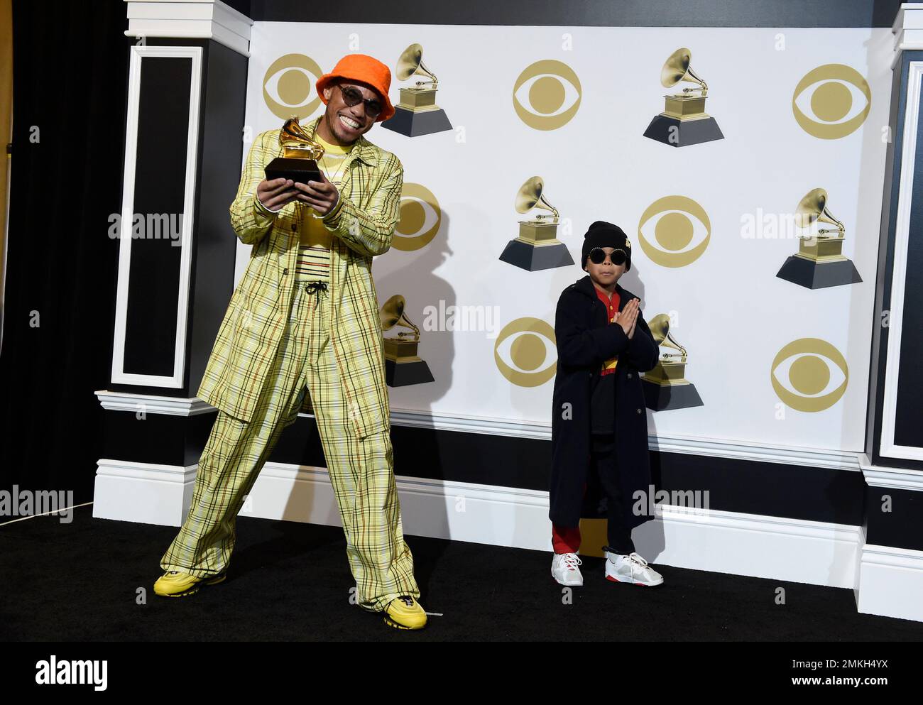 Anderson .Paak, left, winner of the award for best rap performance for ...