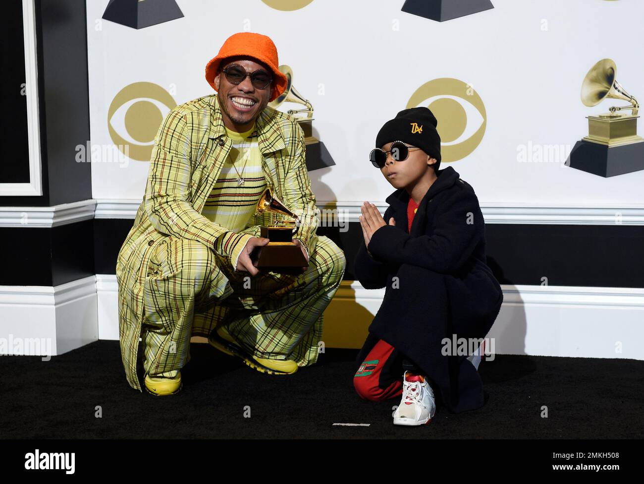 Anderson .Paak, left, winner of the award for best rap performance for ...