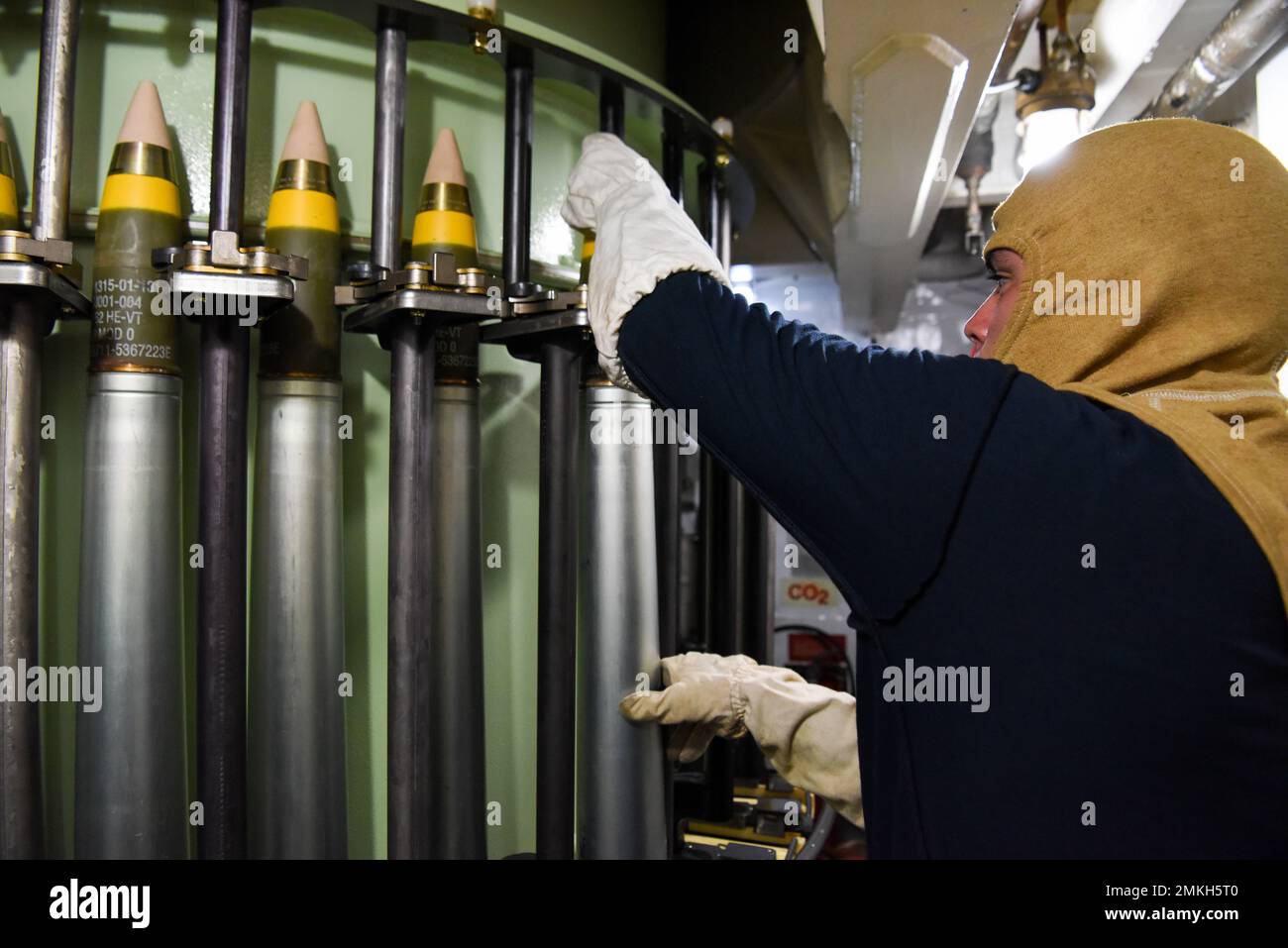 U.S. Coast Guard Seaman Santiago Jauregui, assigned to USCGC Mohawk ...