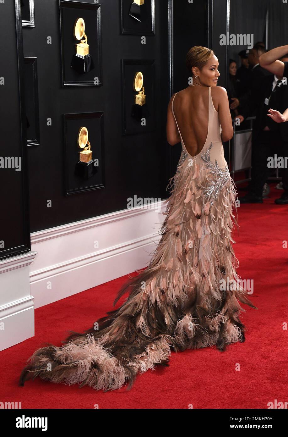 Jada Pinkett Smith arrives at the 61st annual Grammy Awards at the ...