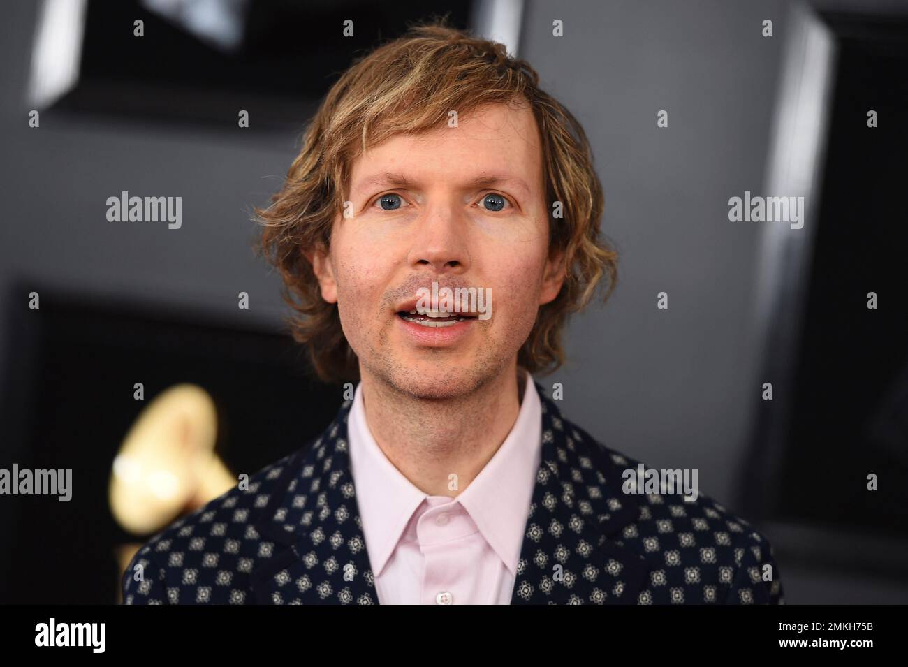 Beck arrives at the 61st annual Grammy Awards at the Staples Center on ...