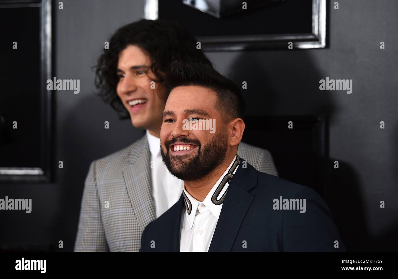 Dan Smyers, left, and Shay Mooney arrive at the 61st annual Grammy ...