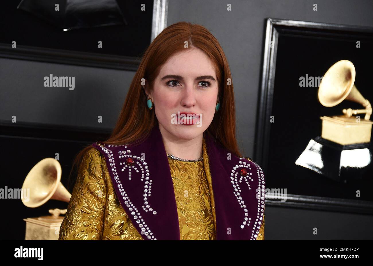 Victoria Kuhne arrives at the 61st annual Grammy Awards at the Staples ...