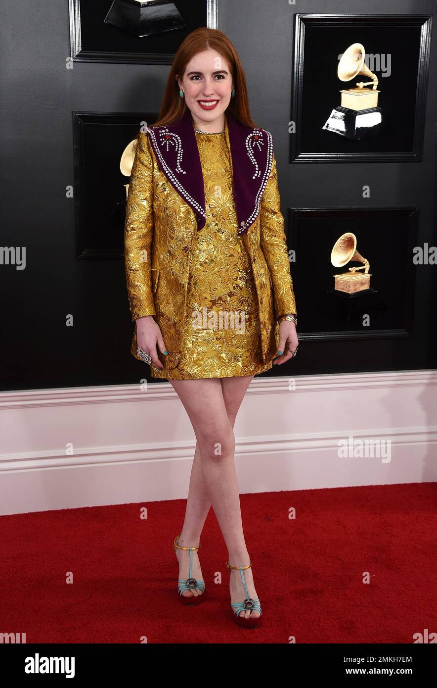 Victoria Kuhne arrives at the 61st annual Grammy Awards at the Staples ...