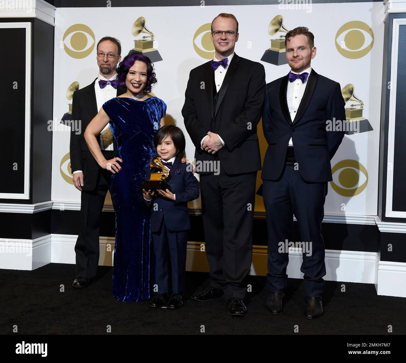 Lucy Kalantari, second from left, and son Darius Kalantari, along with ...